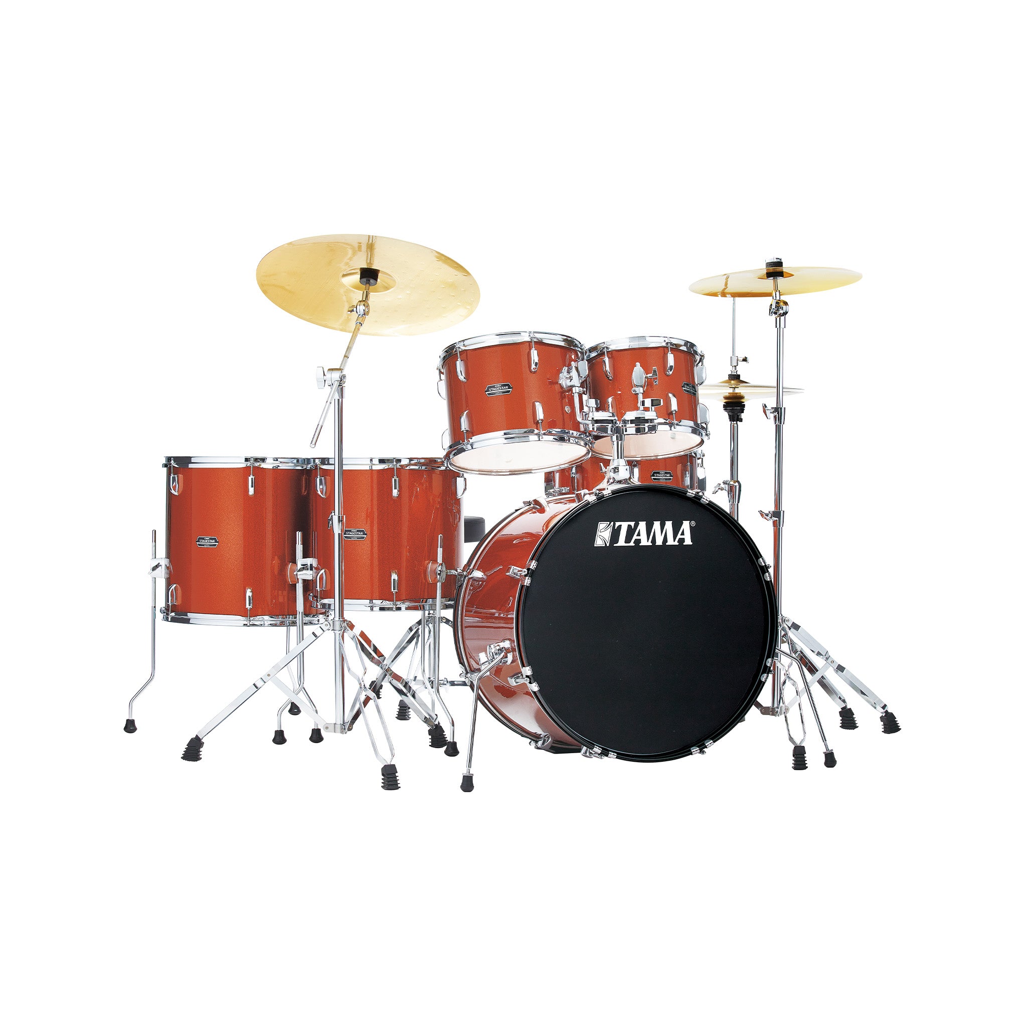 TAMA ST62H6C-SCP Stagestar 6-Piece Drum Kit w/ Hardware+Throne+Cymbals ...